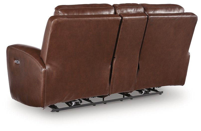 Next Move Power Reclining Loveseat with Console — All Weather Patio